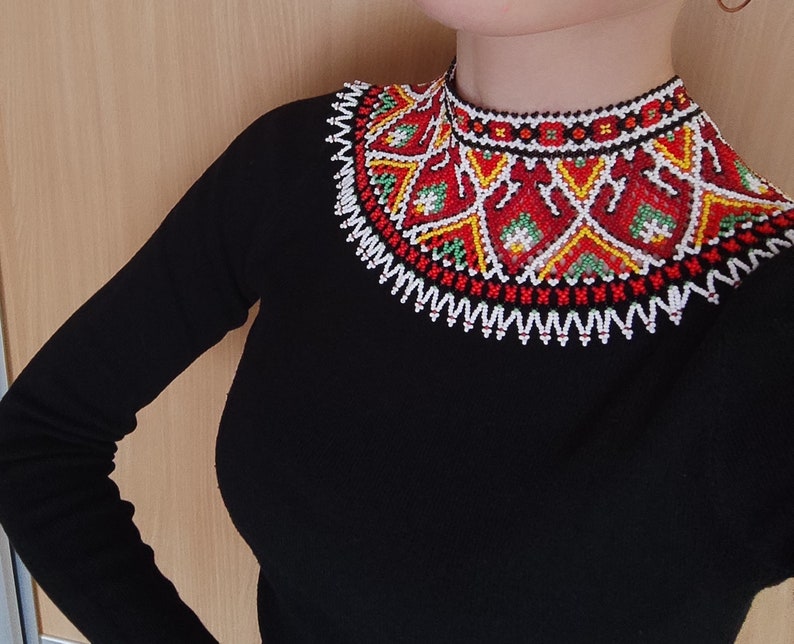 Traditional Ukrainian Seed Beads Necklace. National Jewelry of Ukraine ...