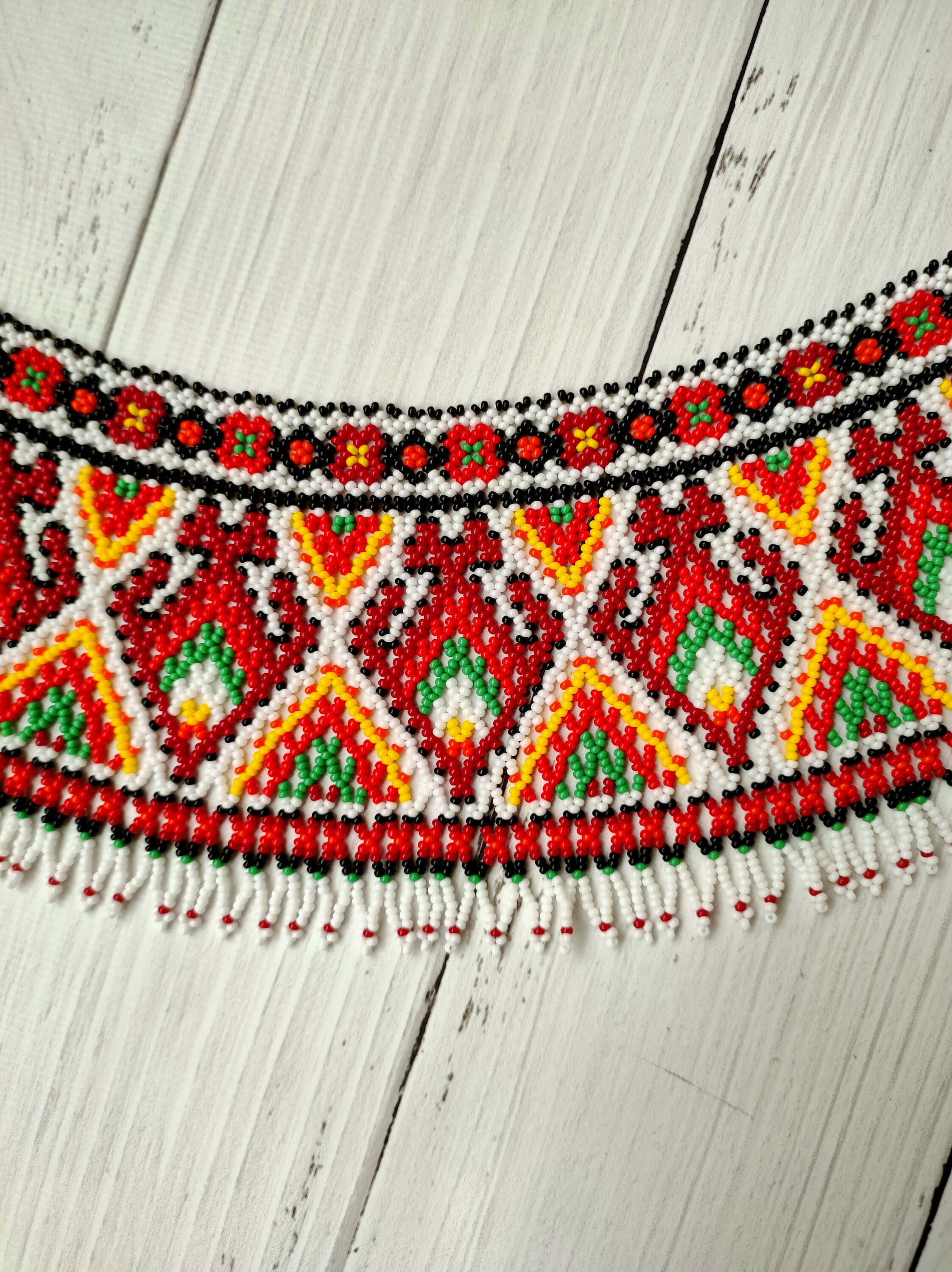 Traditional Ukrainian Seed Beads Necklace. National Jewelry of Ukraine ...