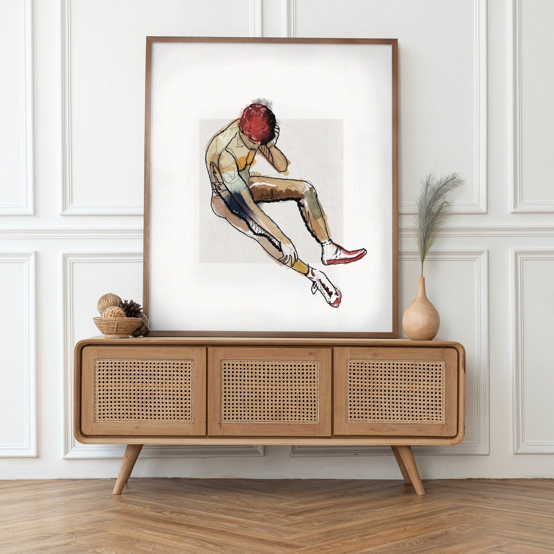 Male Line Drawing, Abstract Line Drawing, Male Body Art Print ...