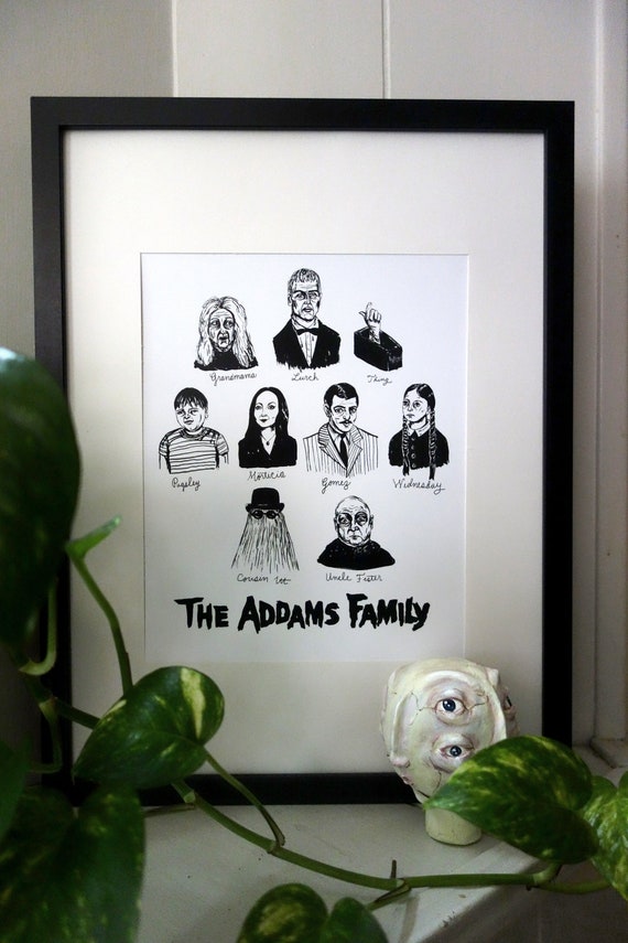 The Addams Family Art Print | Etsy