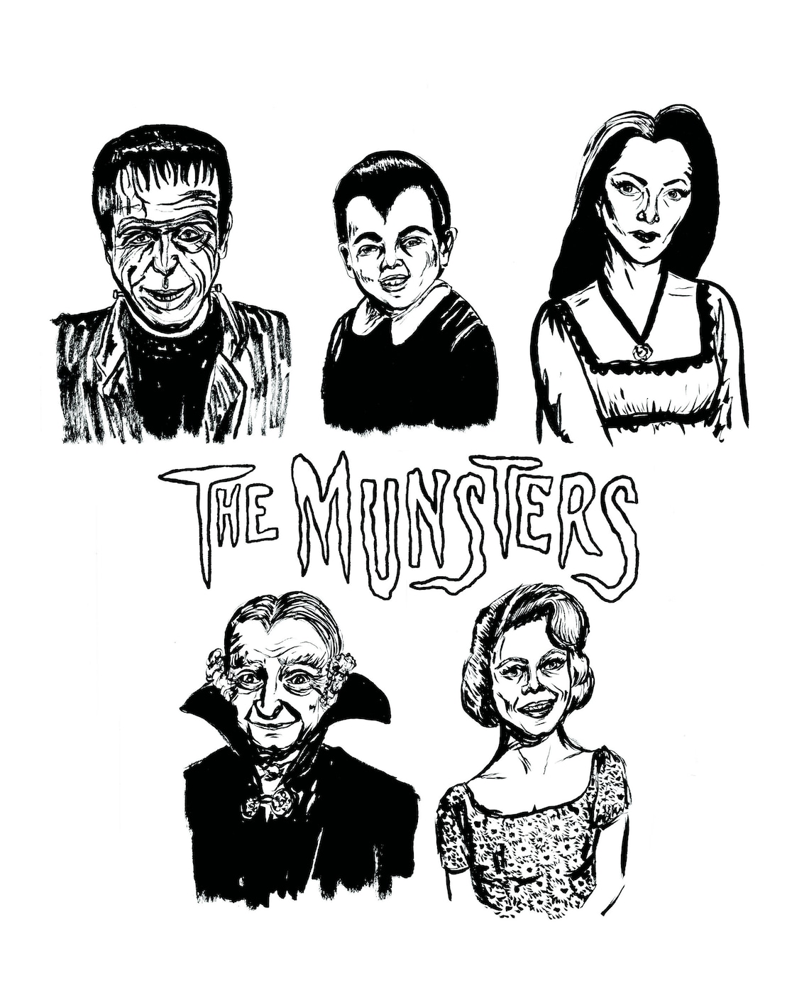 The Munsters Art Print | Etsy