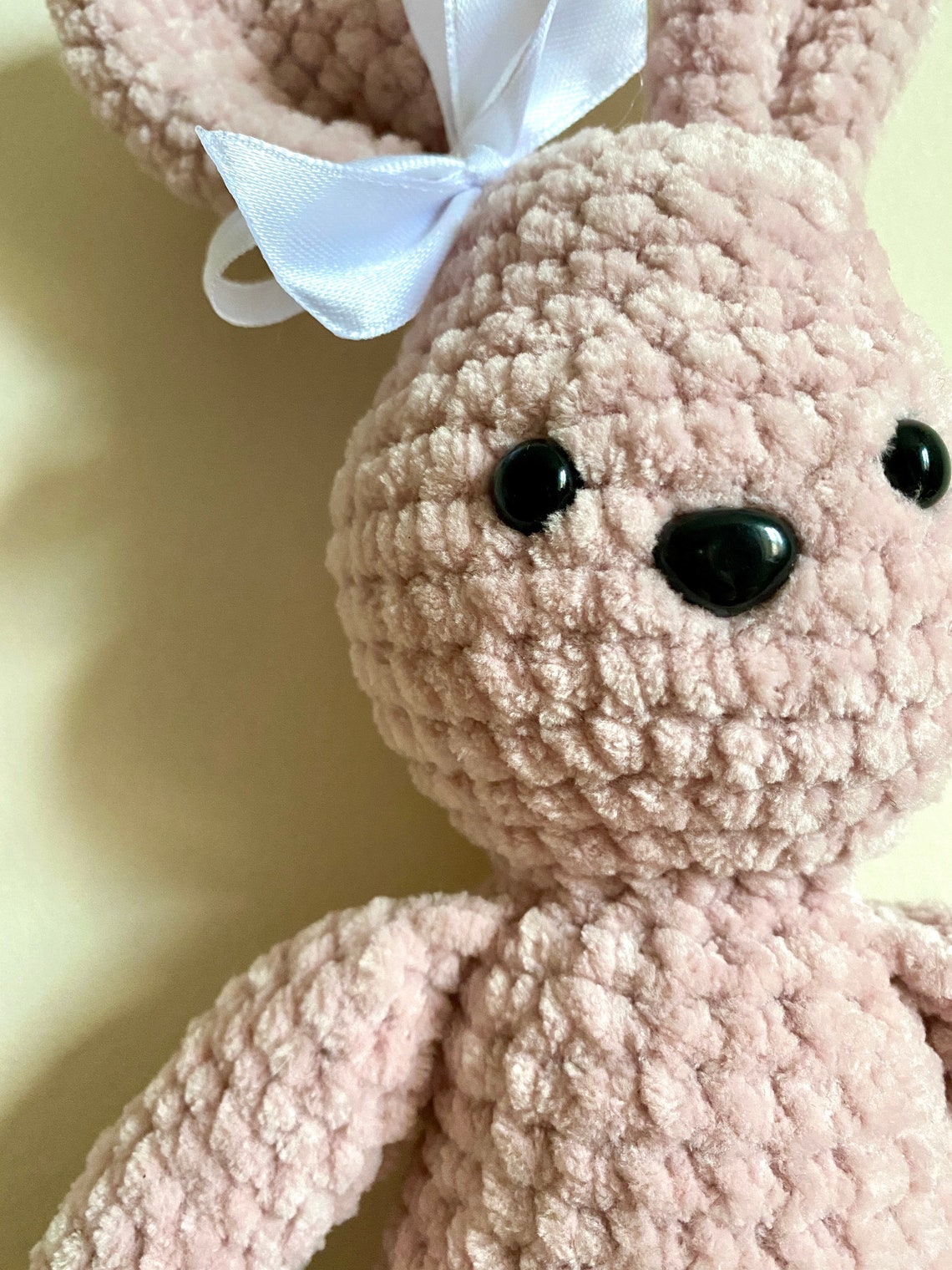 Crochet pink bunny cuddly toy/ stuffed animal/ plushie. - Etsy.de