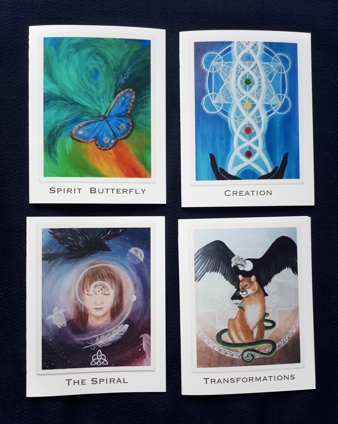 Art GREETING CARDS , Handmade Cards , Unique Spirit Art , Inspirational ...