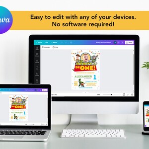 Toy Birthday Invitation, to Infinity and Be One, 1st Birthday ...