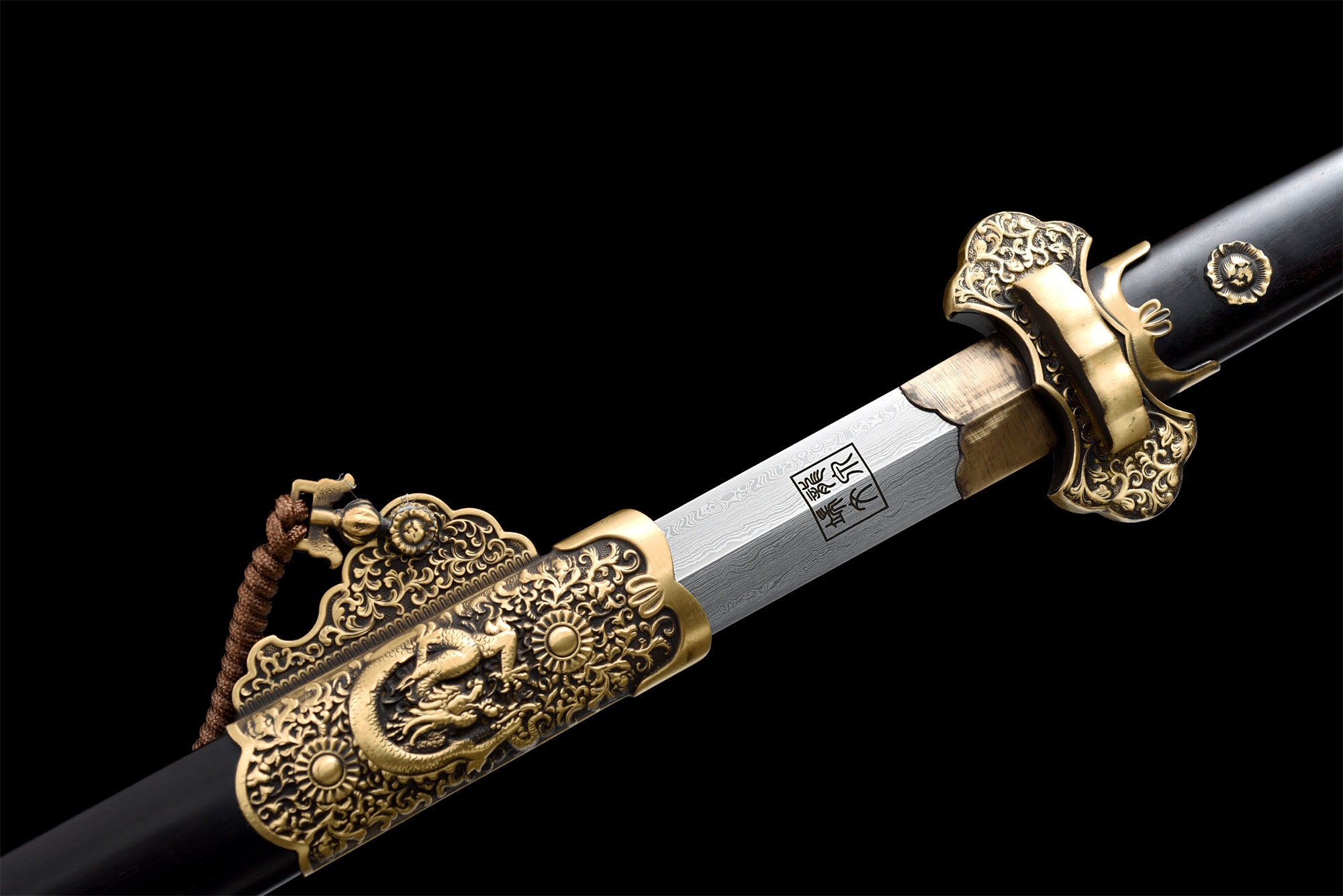 Tang Dynasty Dragon Sword Real Sword Handmade Black Chinese - Etsy