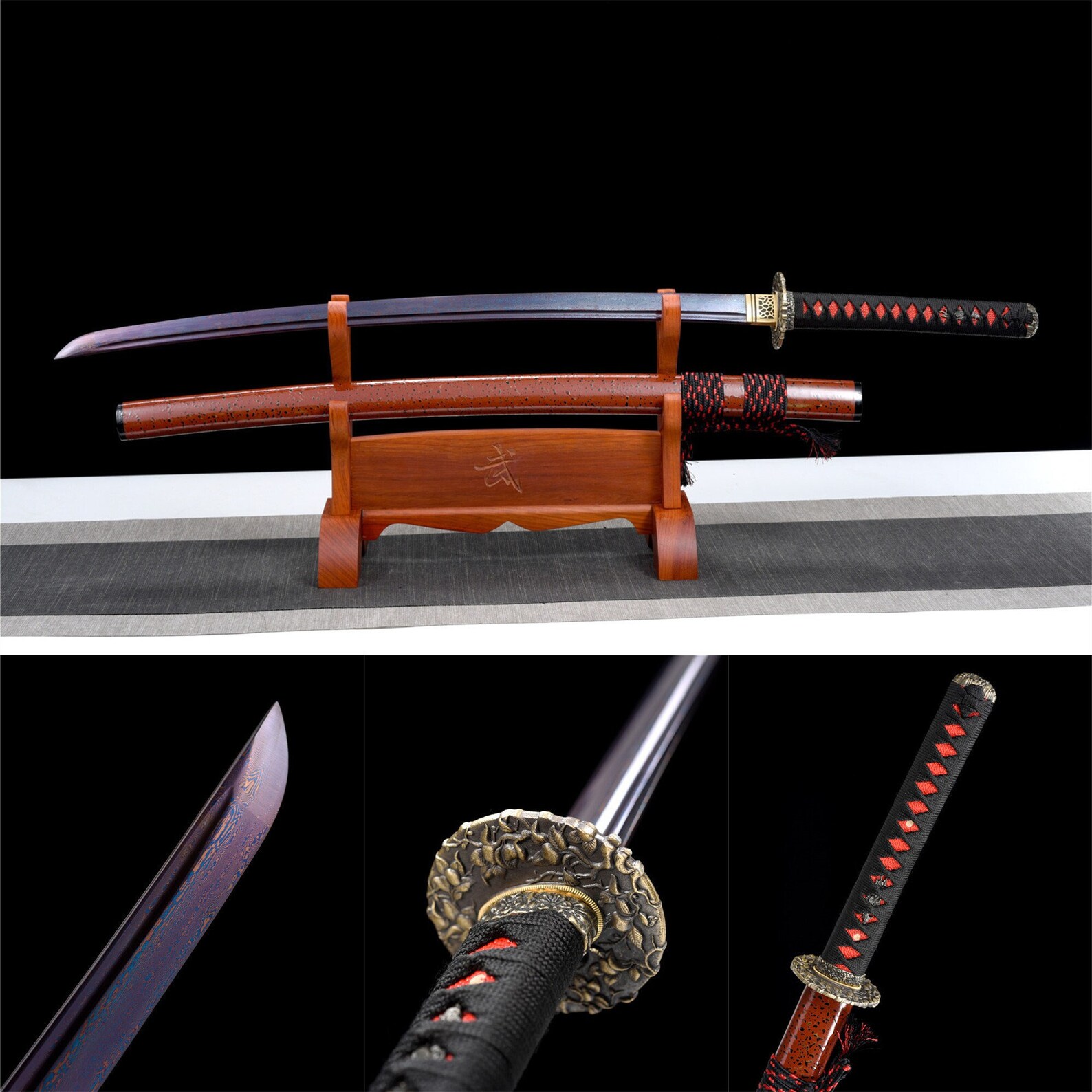Hellfire Katanajapanese Samurai Swordreal Handmade - Etsy