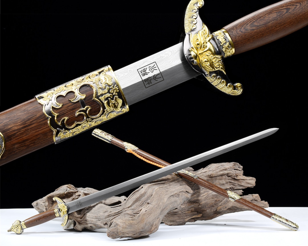 Qing Dynasty Qianlong Emperor Sword Real Handmade Chinese Sword Hundred ...