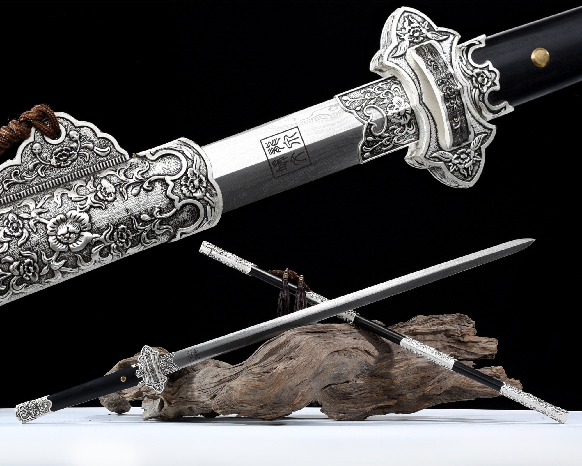 Tang Dynasty Peony Sword Real Sword Handmade Black Chinese - Etsy Australia