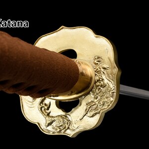 Yellow Gold Swordhandmade Japanese Samurai Swordreal Katana - Etsy