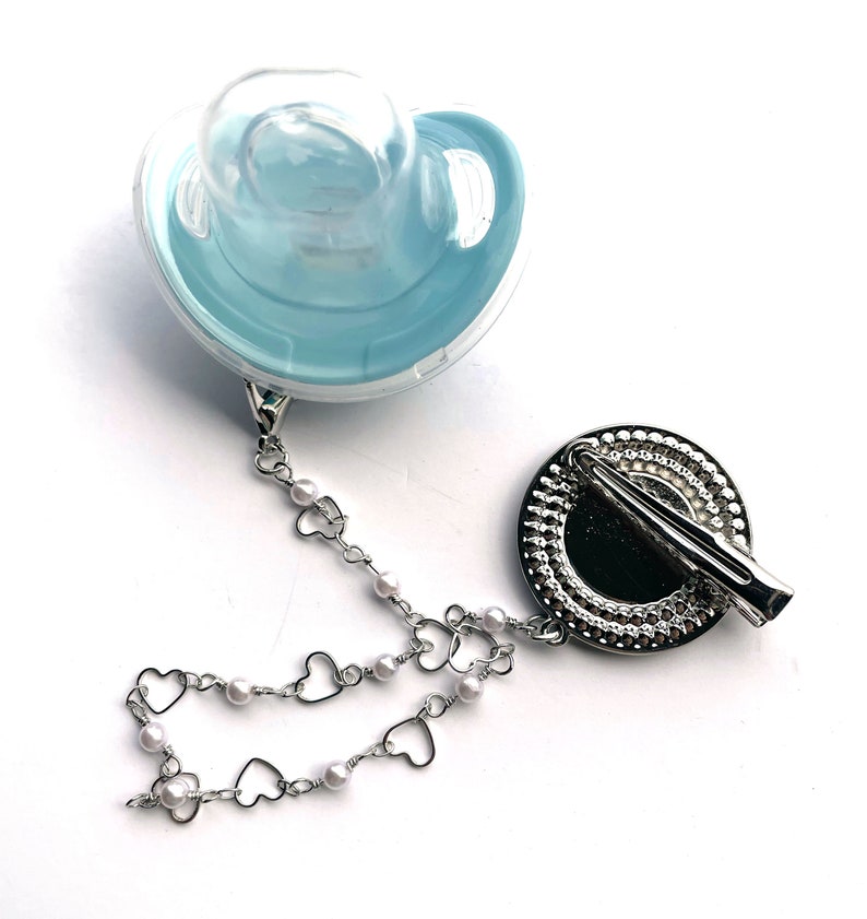 Luxury Bling Royal Crown Prince Princess Baby Pacifier & Clip - Etsy