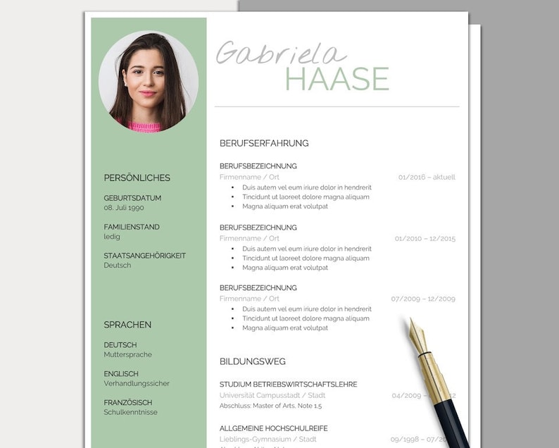 Resume Template Word, Pages, Libreoffice | Professional Application ...