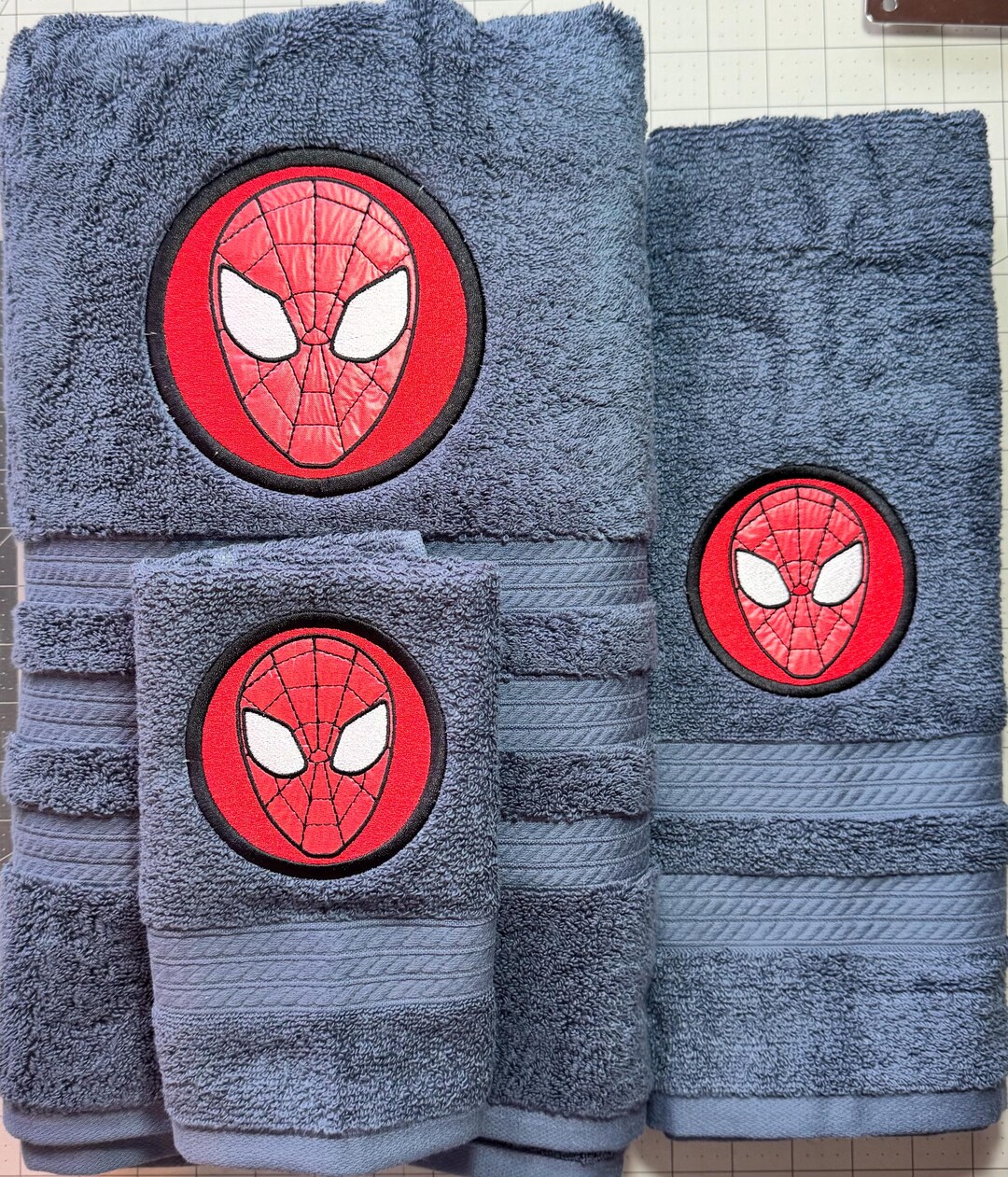 Spiderman Embroidered Towels-personalized - Etsy