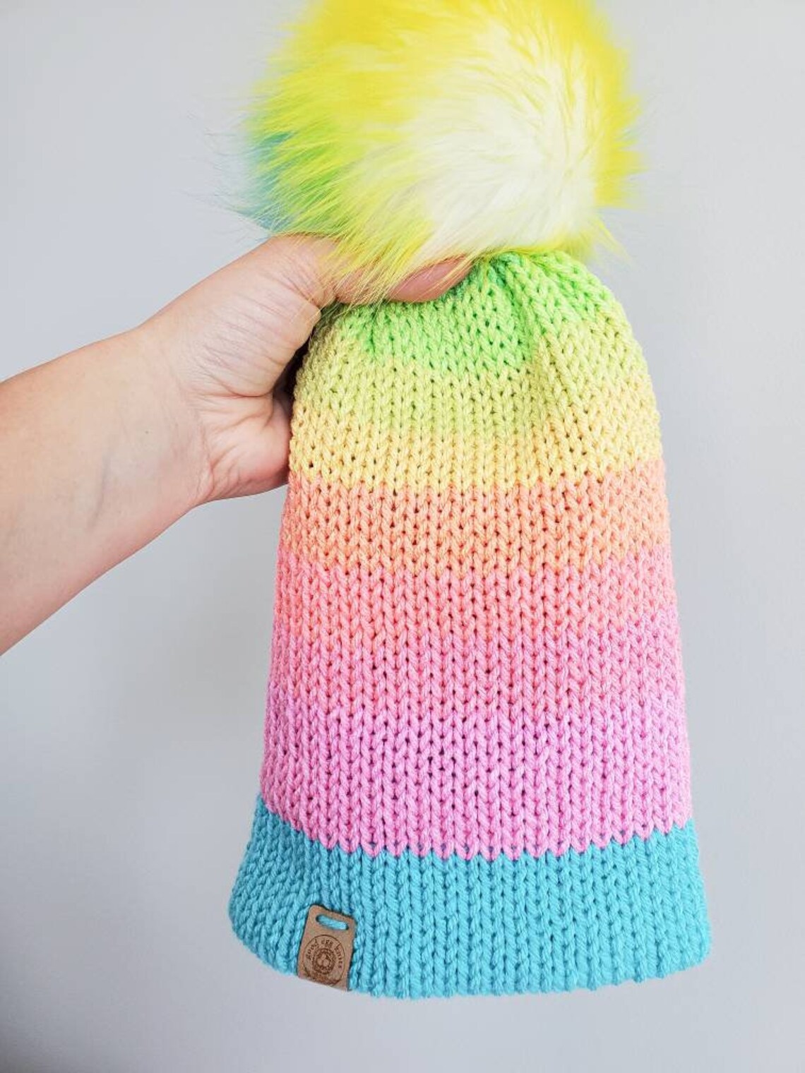 Adult Size Tik Tok Beanie/rainbow Colors Hat for Women or | Etsy