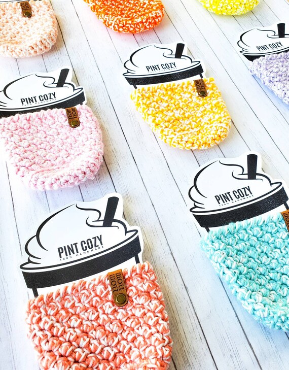 crochet ice cream pint cozymason jar cozysummer crochet patternwedding ...