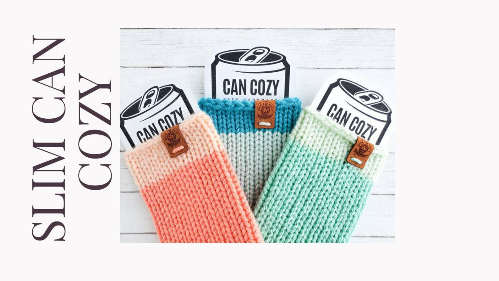 Slim Can Cozy/knit Beverage Holder/girls Weekend Can - Etsy