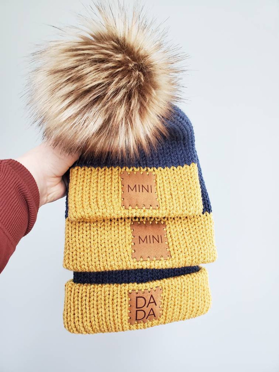 PICK YOUR COLORS Knit Team Hats/adult and Child Sizes/custom Collegiate ...