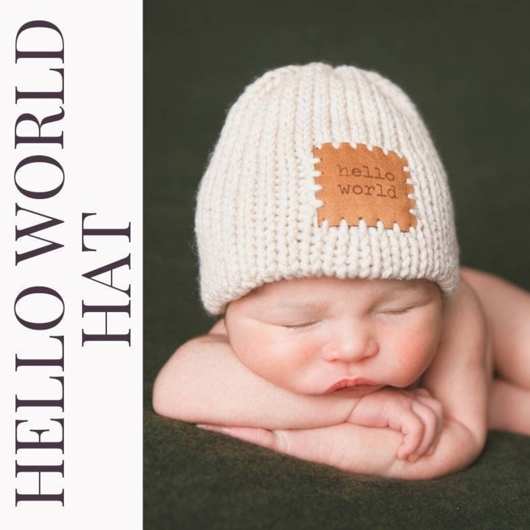 Hello World Newborn Hat/baby Shower Gift/custom Colors Available/infant ...