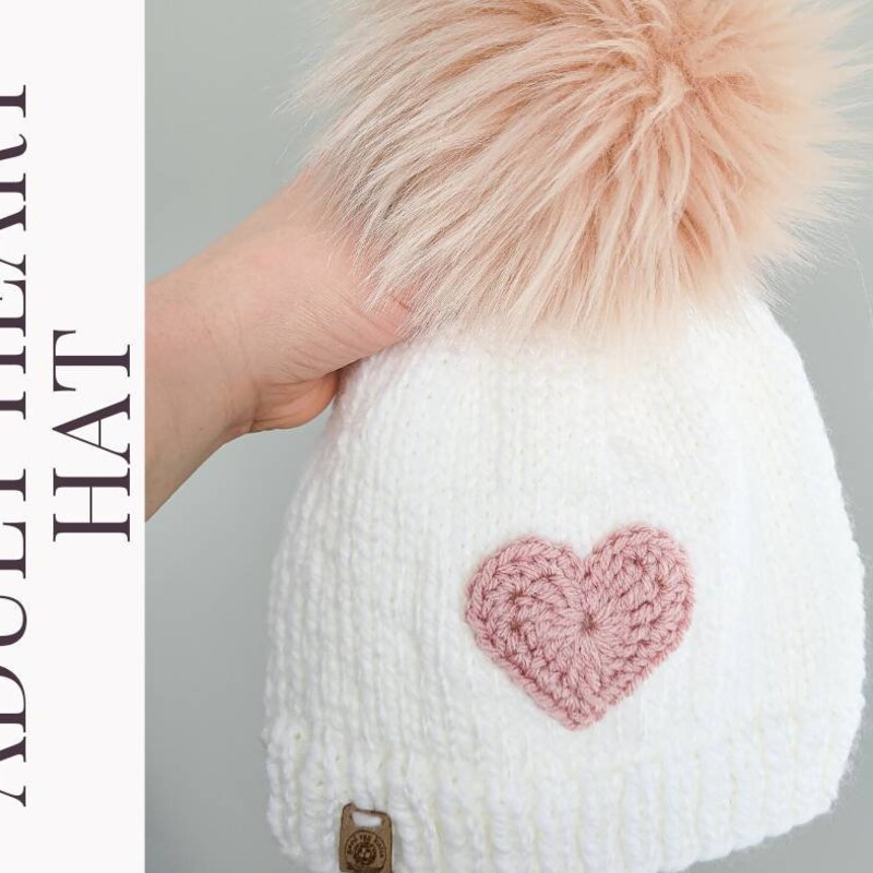 Heart Knit Hat - Etsy