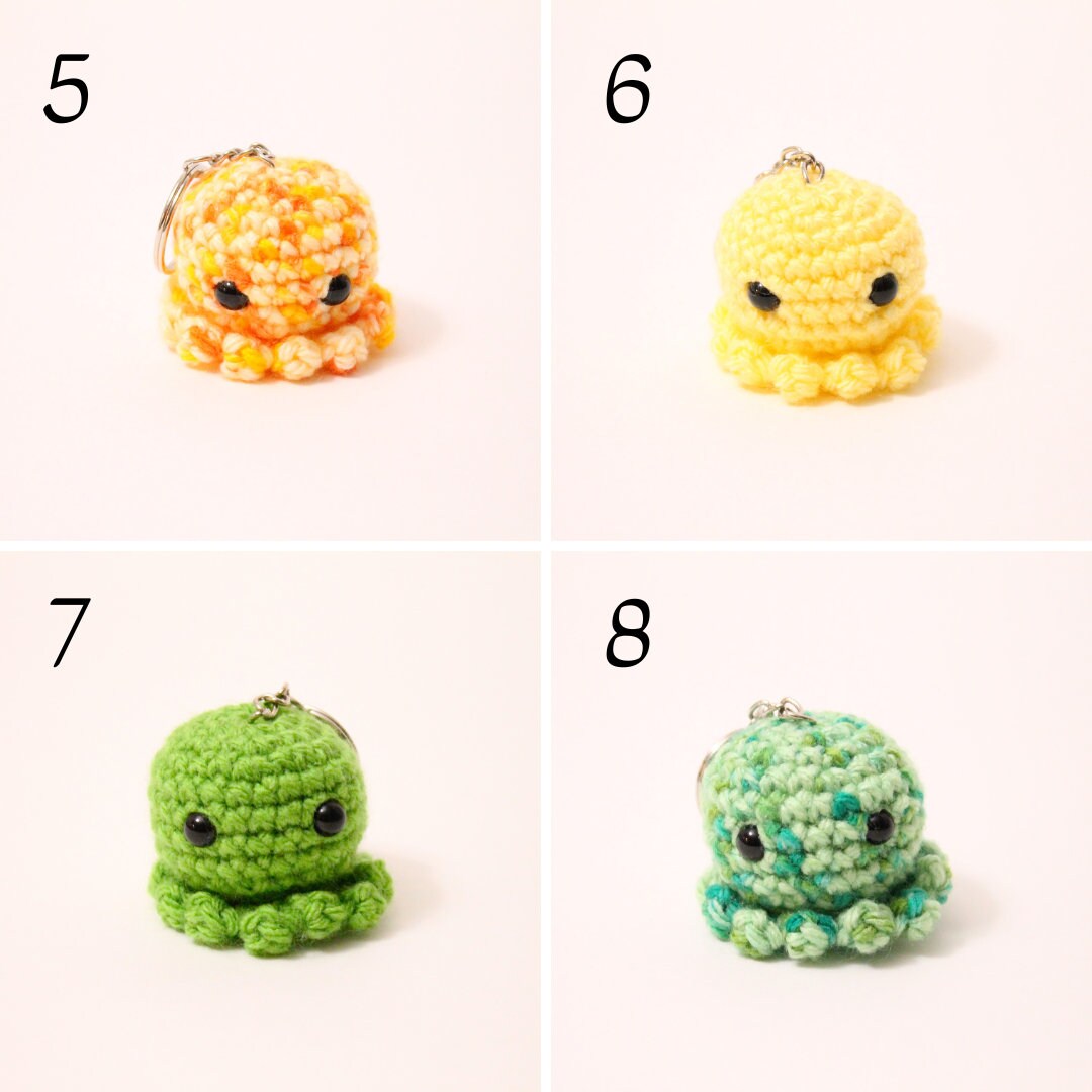 Mini Crochet Octopus Keychain - Finished Product - Etsy