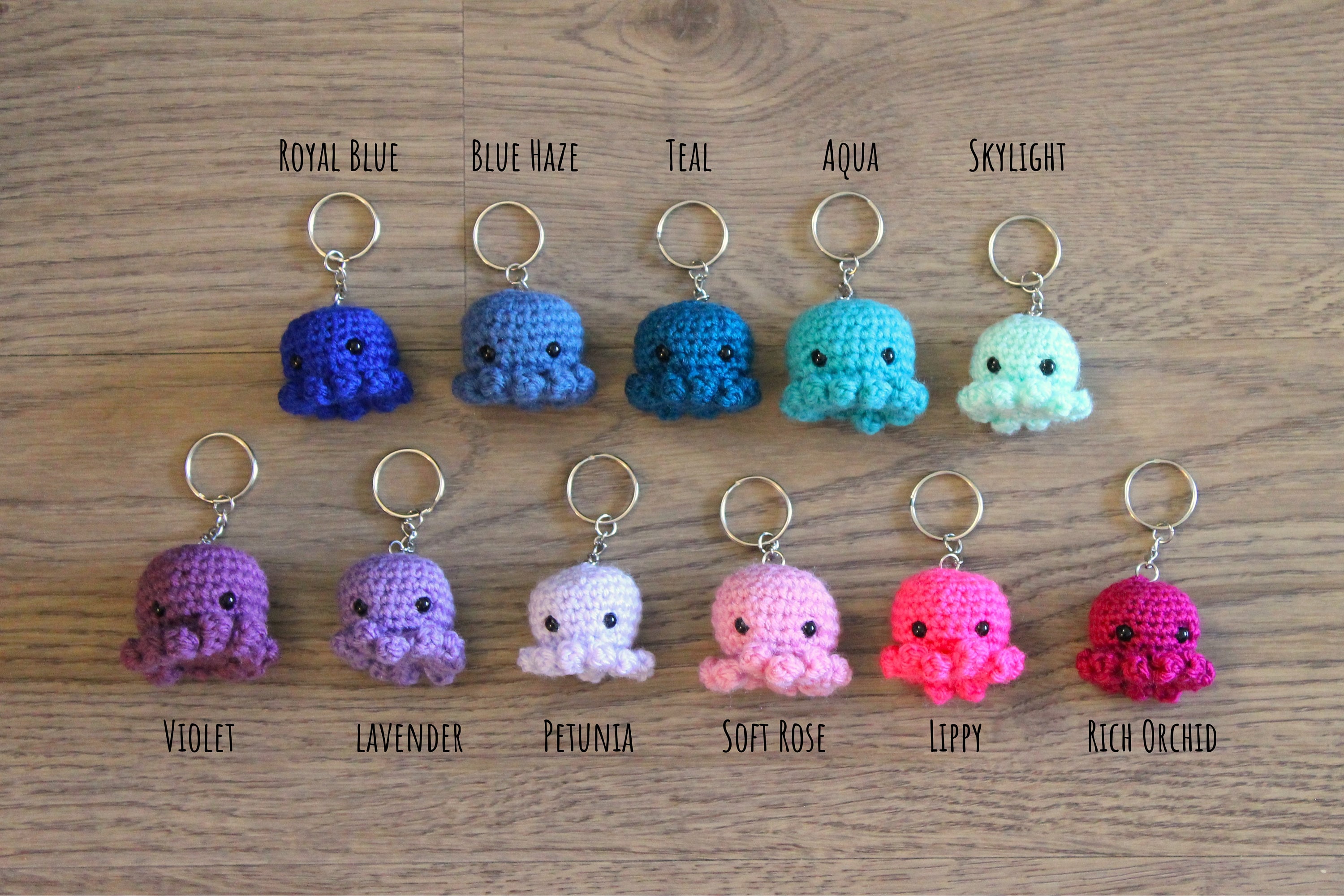 Mini Crochet Octopus Keychain Finished Product - Etsy