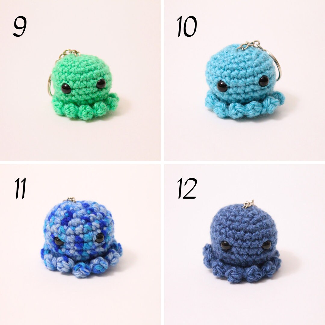 Mini Crochet Octopus Keychain - Finished Product - Etsy