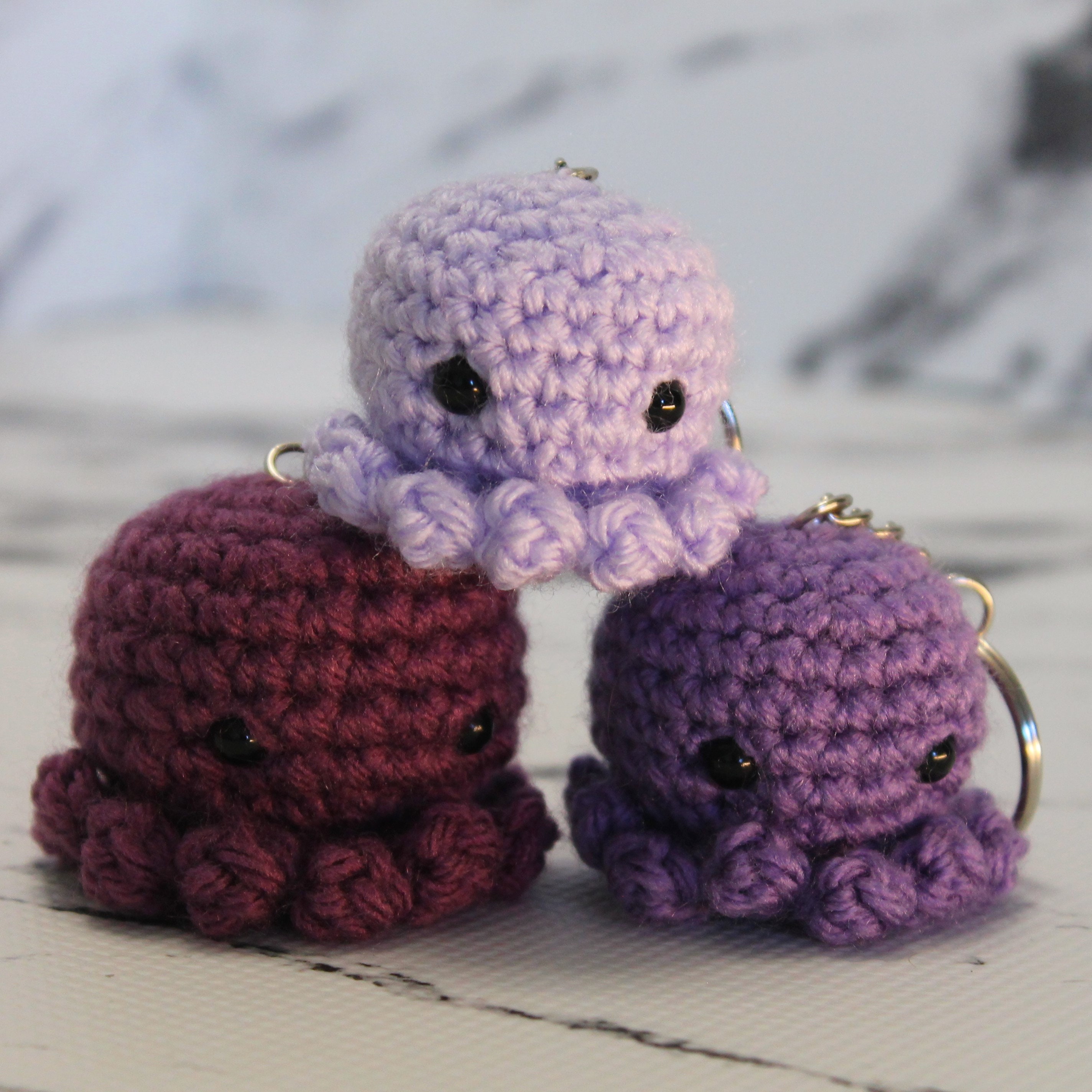 Mini Crochet Octopus Keychain Finished Product - Etsy
