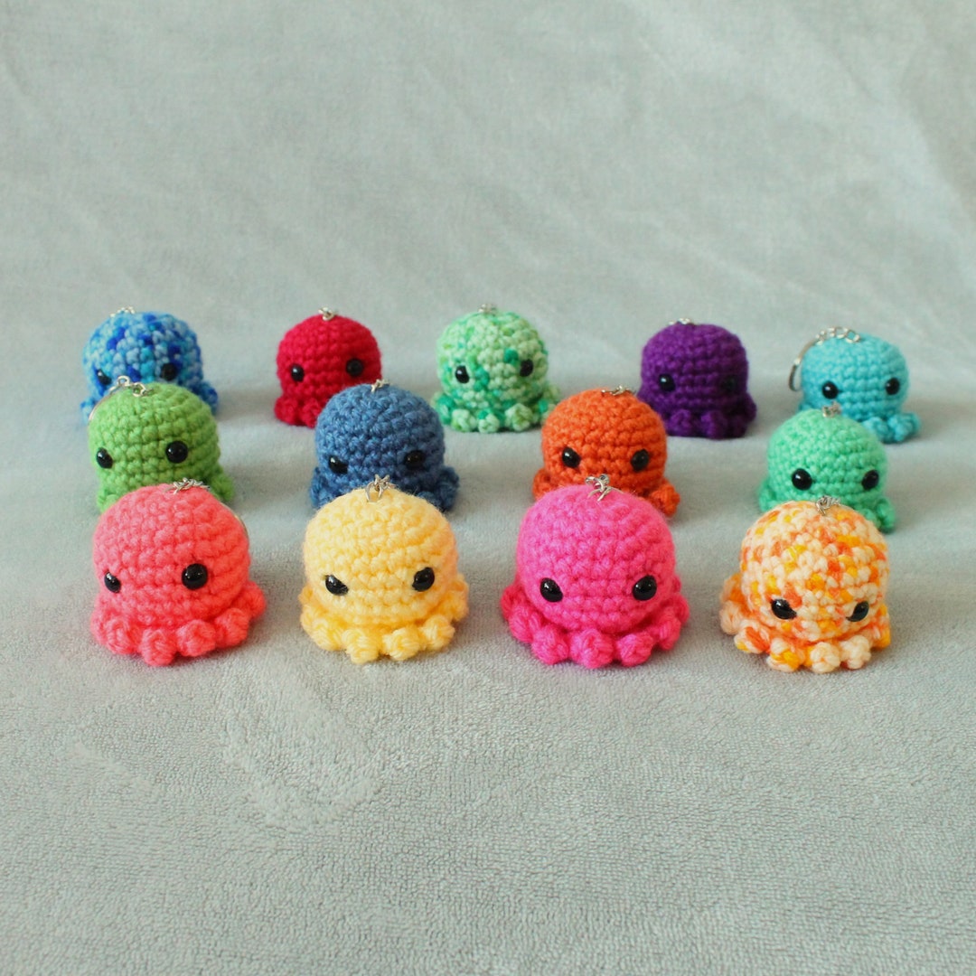 Mini Crochet Octopus Keychain - Finished Product - Etsy