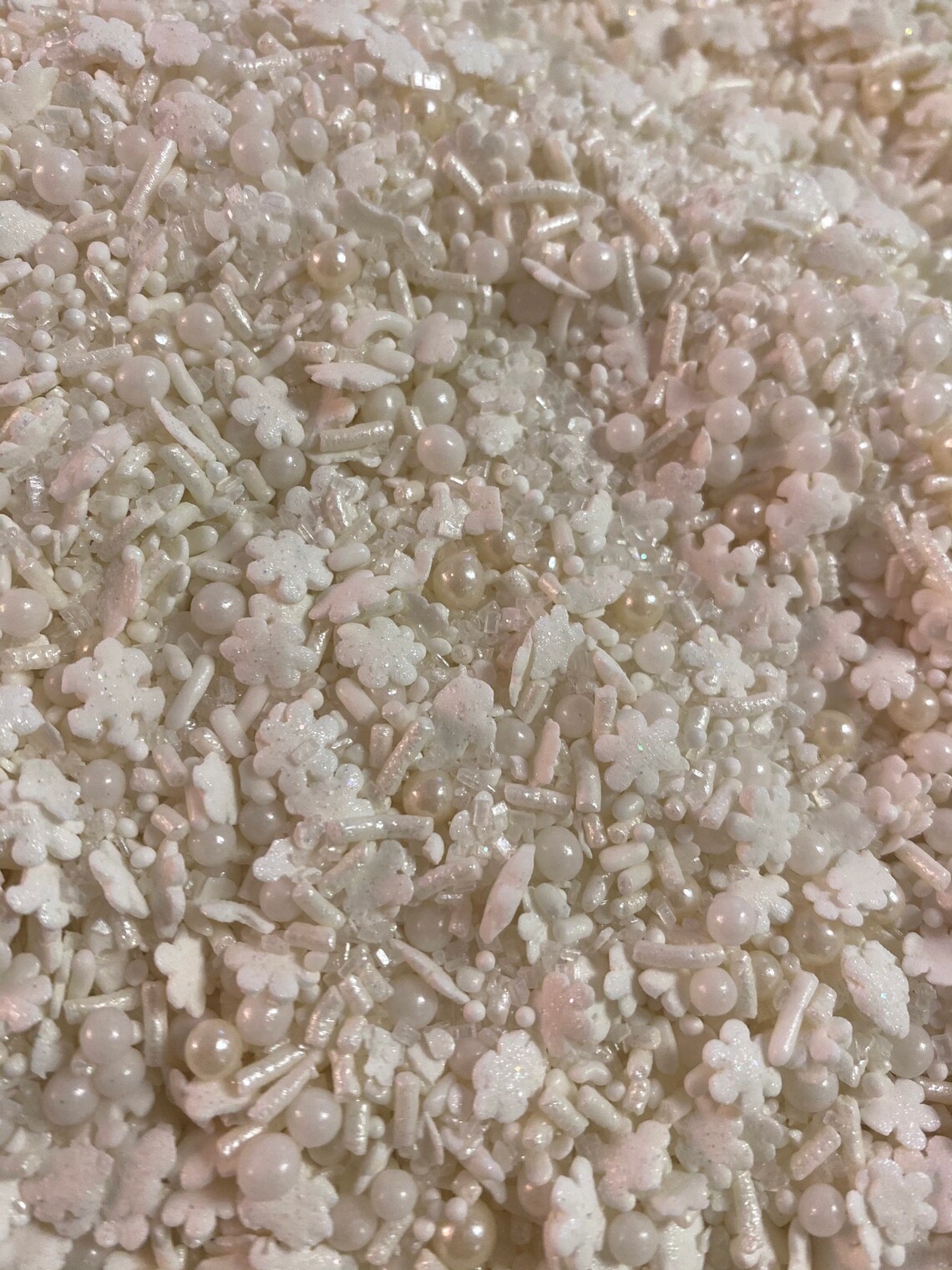 Winter Snowflake Sprinkles Mix Christmas White Fancy Toppings - Etsy
