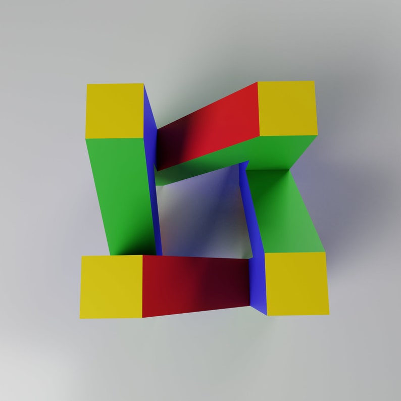 Nintendo 64 Logo 3D Origami Papercraft Pattern Kit Retro | Etsy Israel