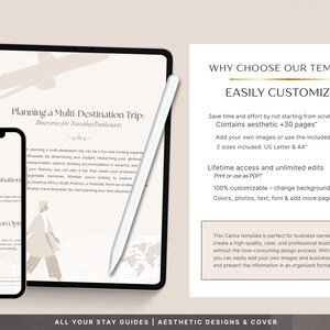 Multi-destination Trip Planning Guide, Editable Travel Planner Template ...