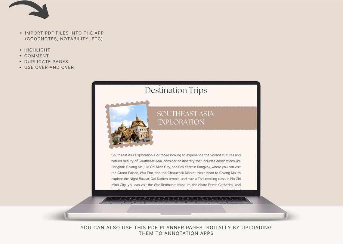 Multi-destination Trip Planning Guide, Editable Travel Planner Template ...