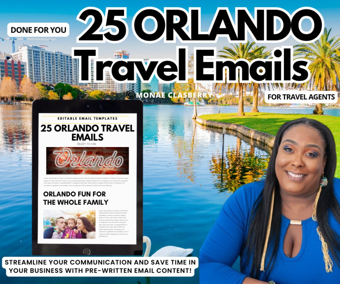 25 Orlando Travel Email Templates Pack, Travel Agent Email Templates ...