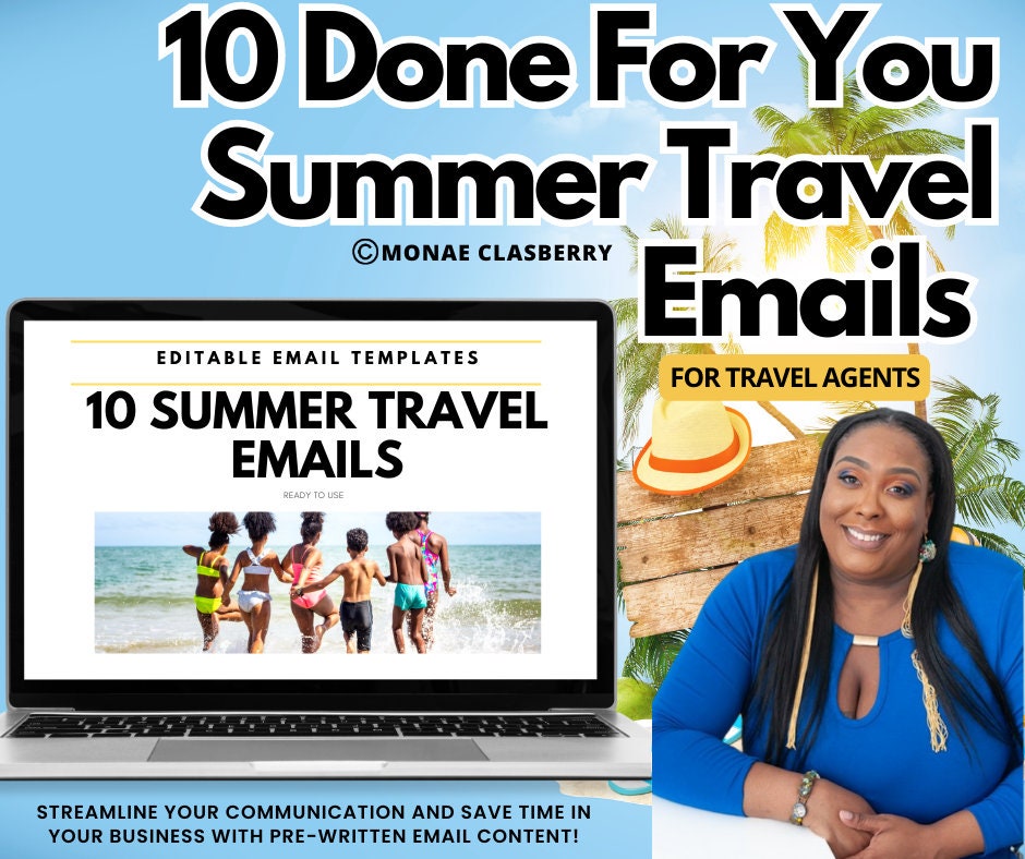 10 Summer Travel Email Templates Pack, Travel Agent Email Templates ...