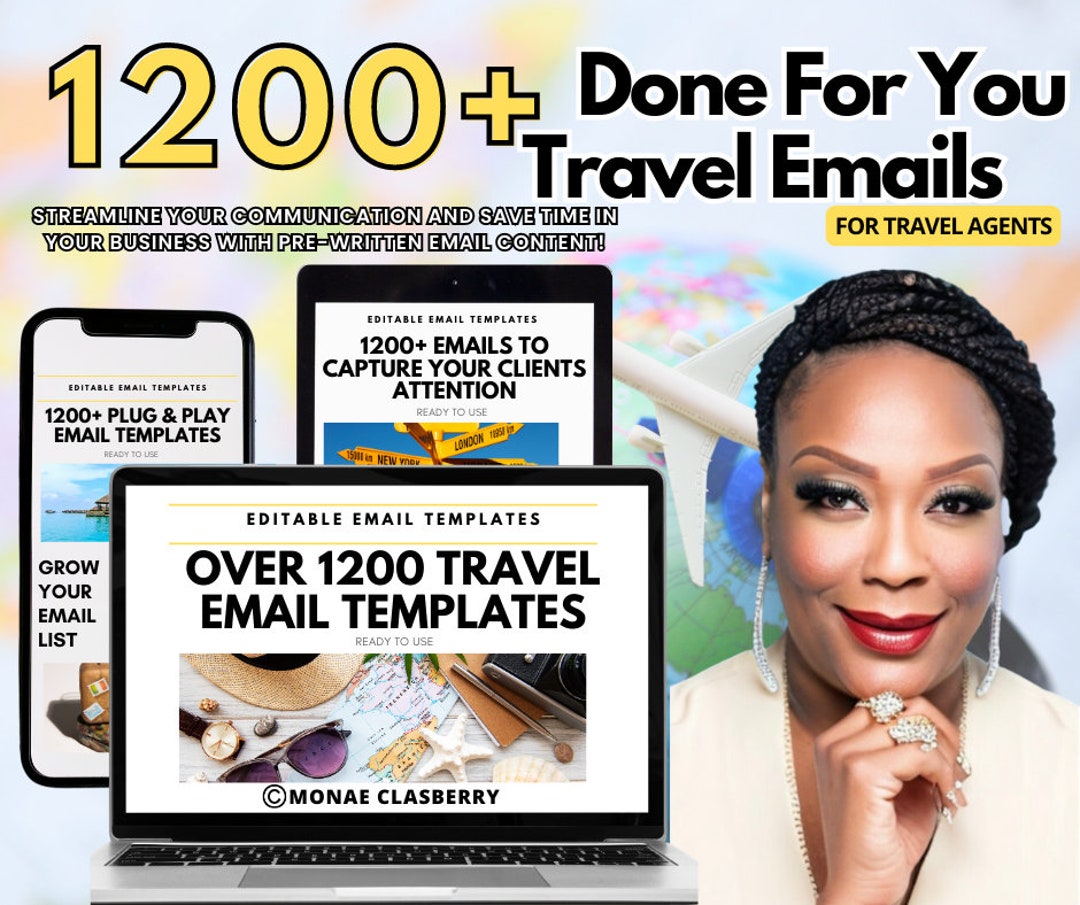 1200+ Done-for-you Travel Destinations Email Templates Pack, Travel ...