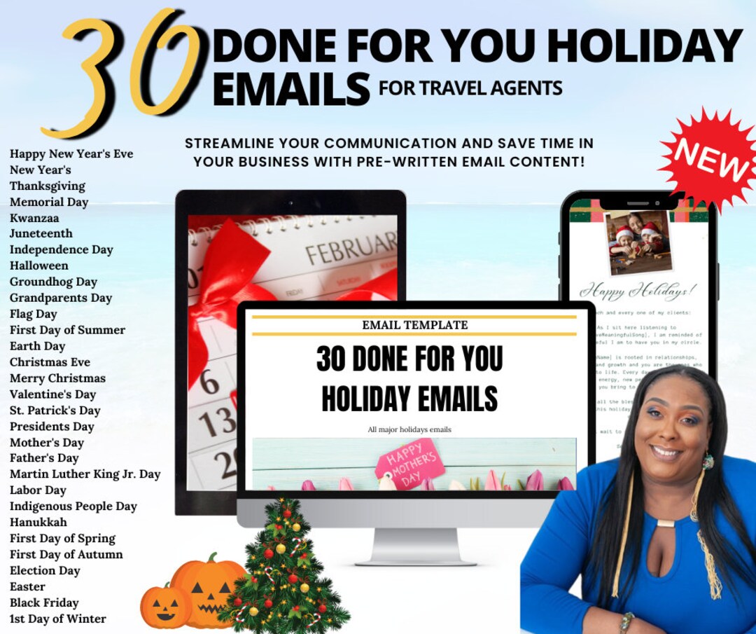 30 Holiday Travel Email Templates Pack, Travel Agent Email Templates ...