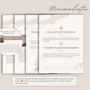 Multi-destination Trip Planning Guide, Editable Travel Planner Template ...