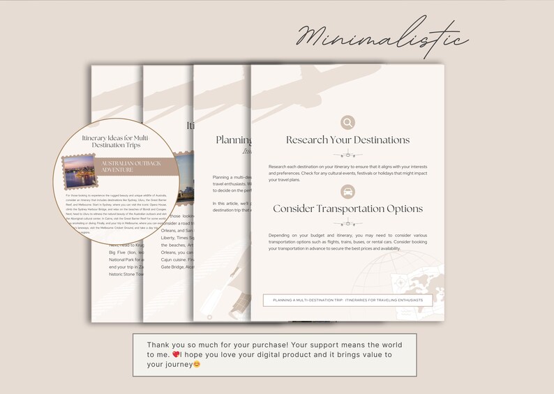 Multi-destination Trip Planning Guide, Editable Travel Planner Template ...