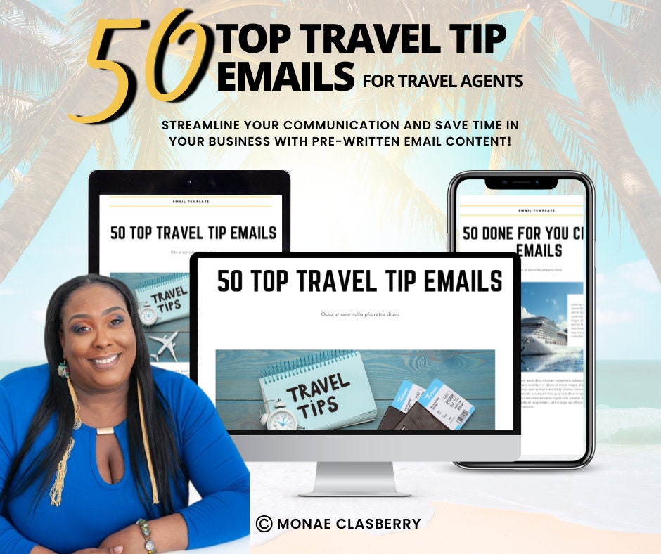 50 Top Travel Tips Email Templates Pack, Travel Agent Email Templates ...