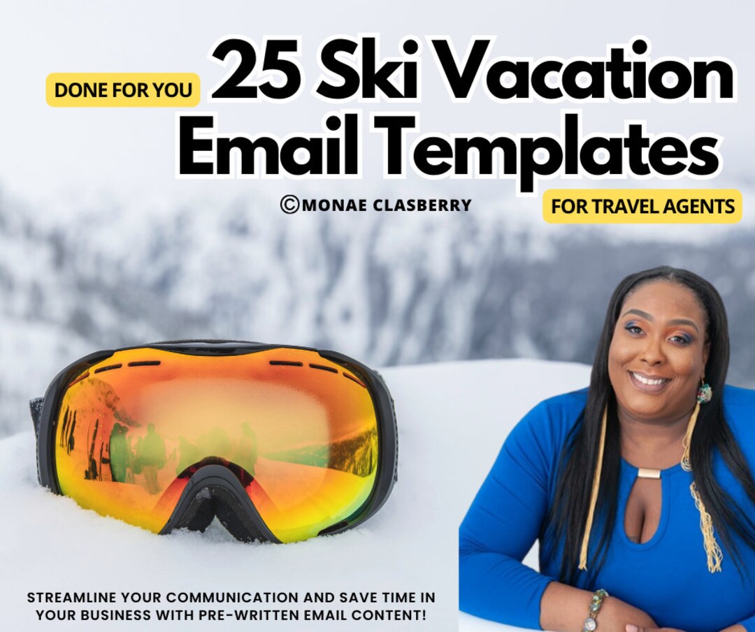 25 Ski Vacation Travel Email Templates Pack, Travel Agent Email ...