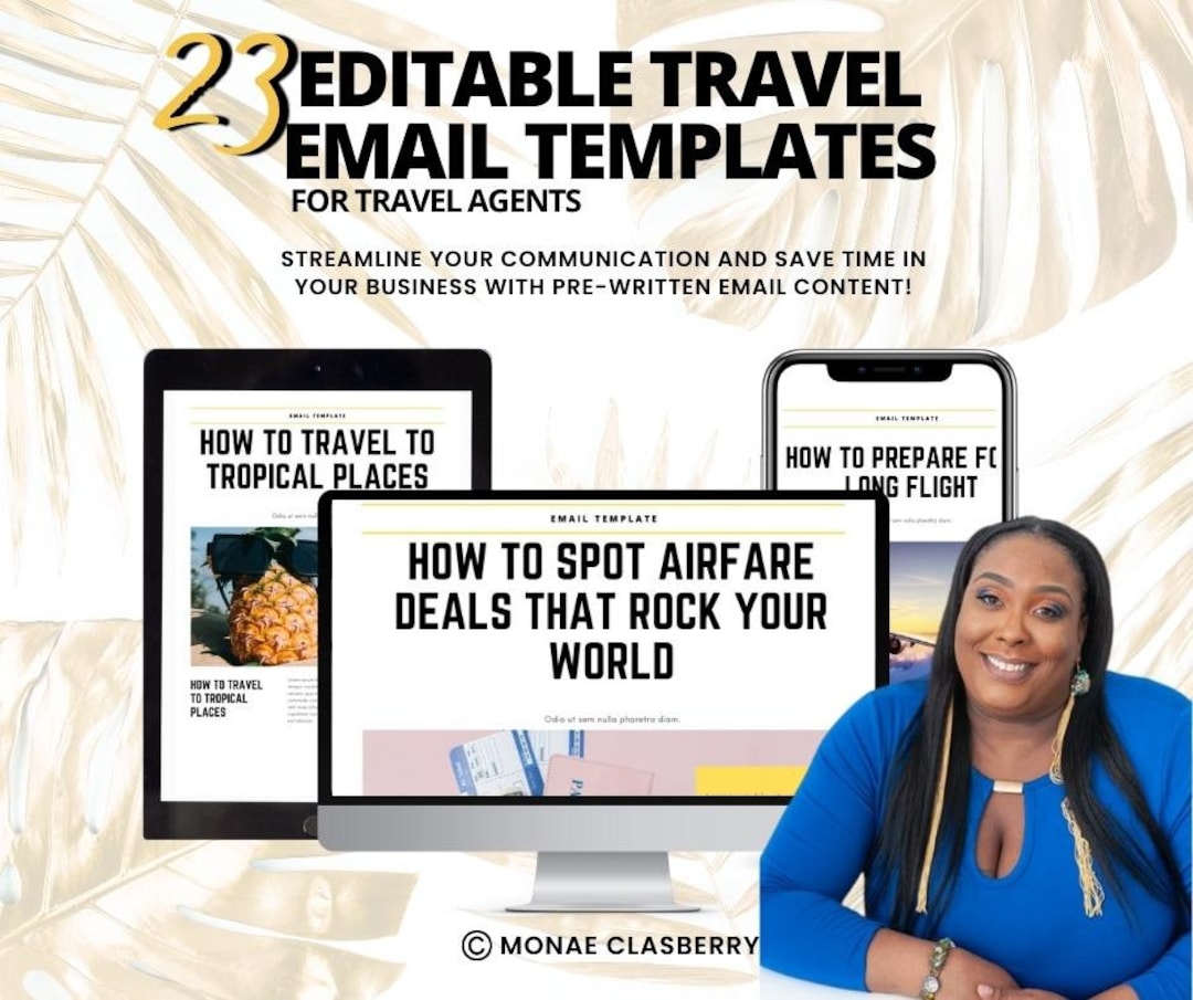 23 Travel Email Templates Pack, Travel Agent Email Templates, Travel ...