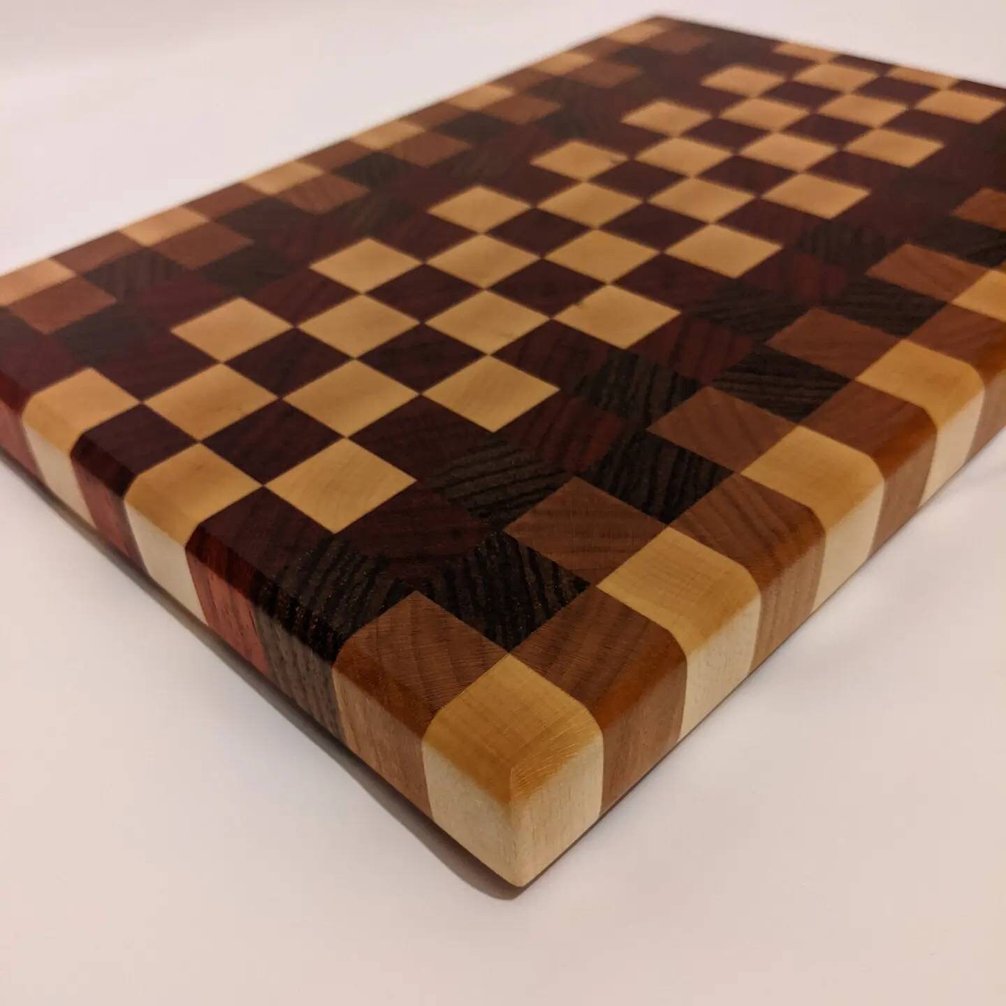 Small Checkerboard End Grain Cutting Board Etsy
