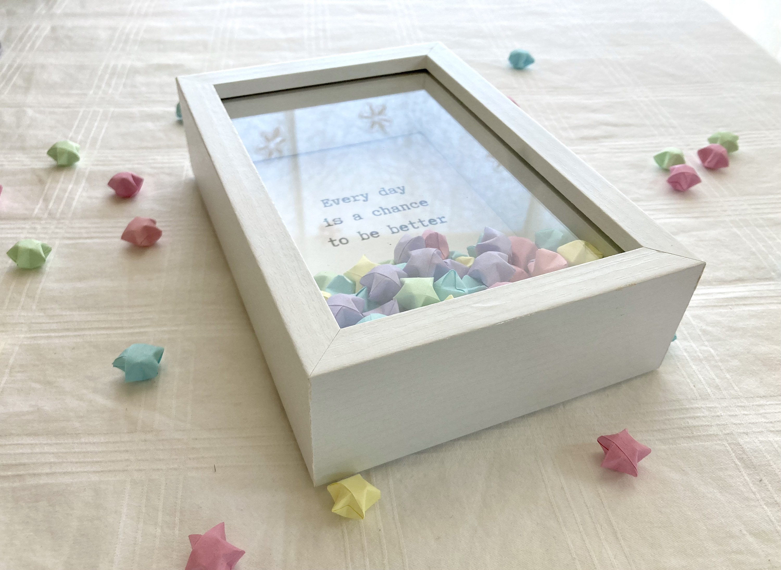 Pastel Motivational Quote Box Frame With Origami Stars - Etsy