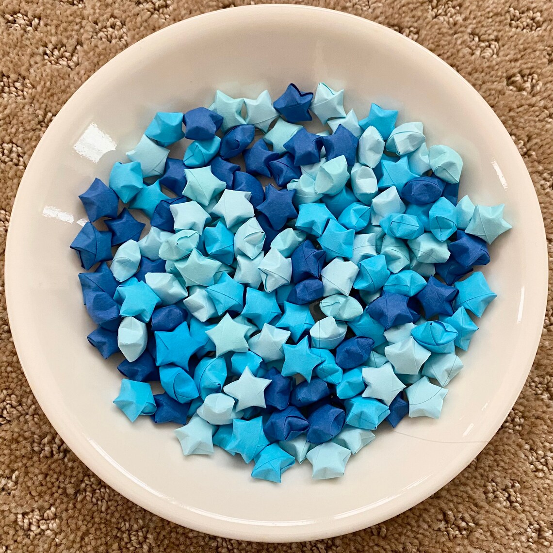 100 Pack Blue Origami Stars Bulk Origami Stars Japanese - Etsy