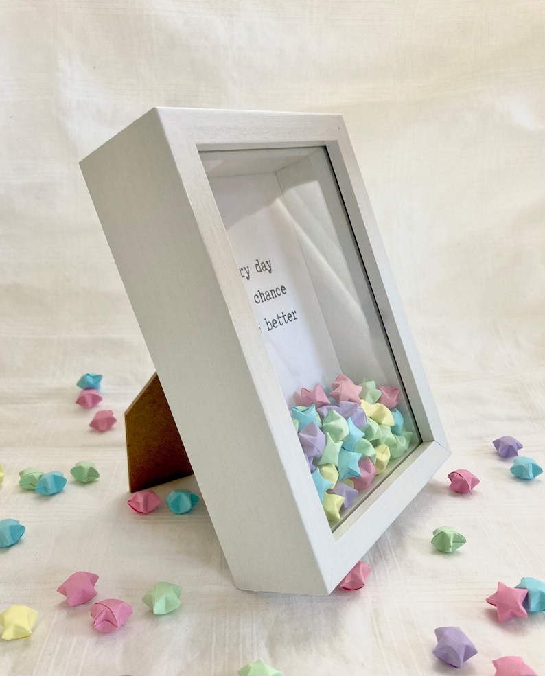 Pastel Motivational Quote Box Frame With Origami Stars - Etsy