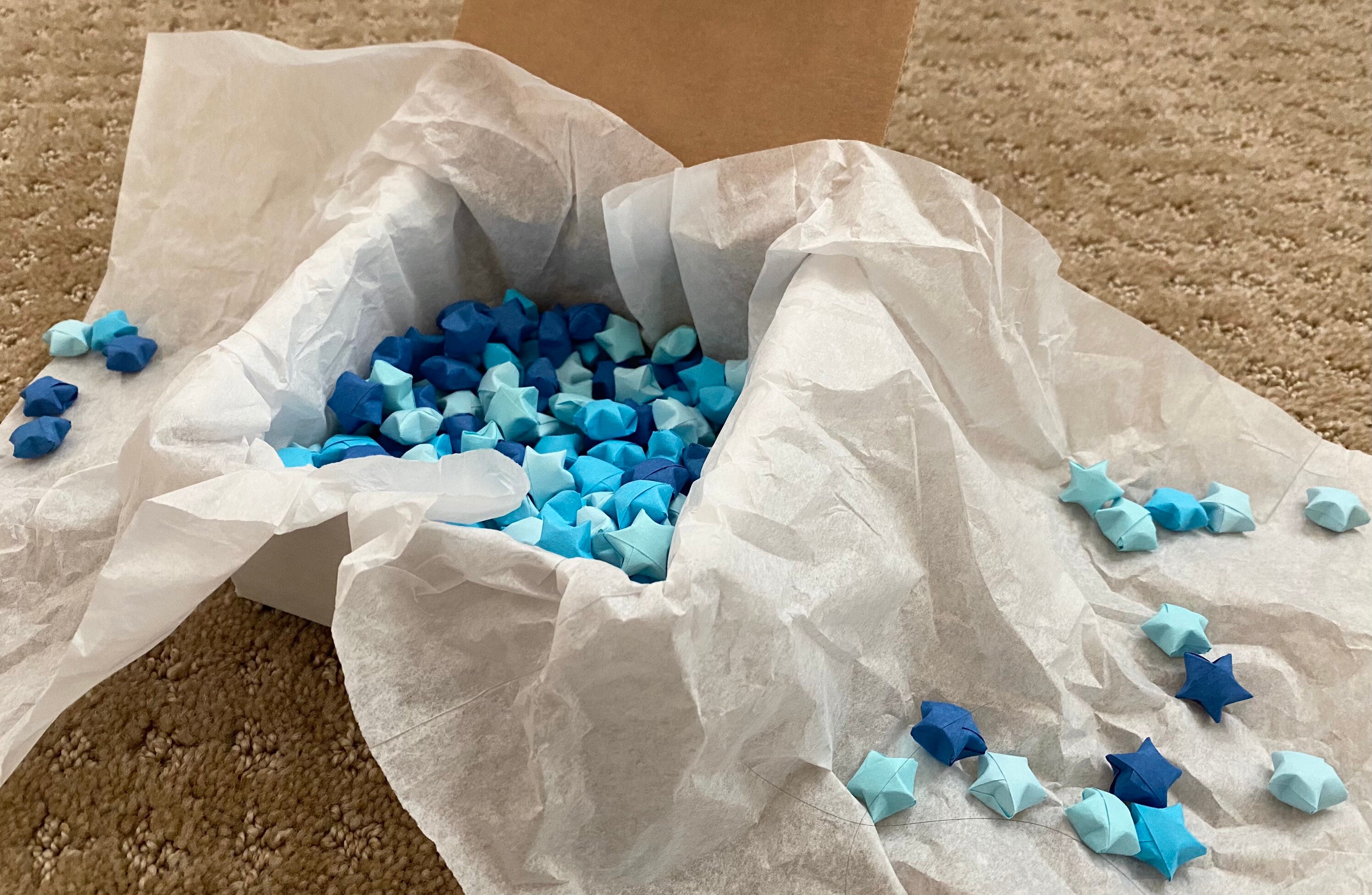 100 Pack Blue Origami Stars Bulk Origami Stars Japanese - Etsy
