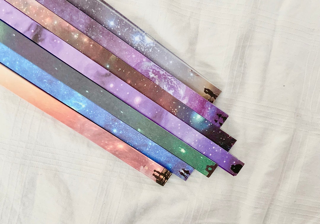 560 Sheets Galaxy Theme Origami Star Paper, Cosmos Universe Japanese ...