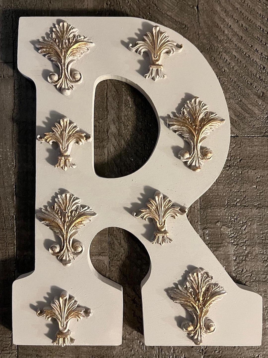 French Country/french Farmhouse Wood Initial Letter R - Etsy