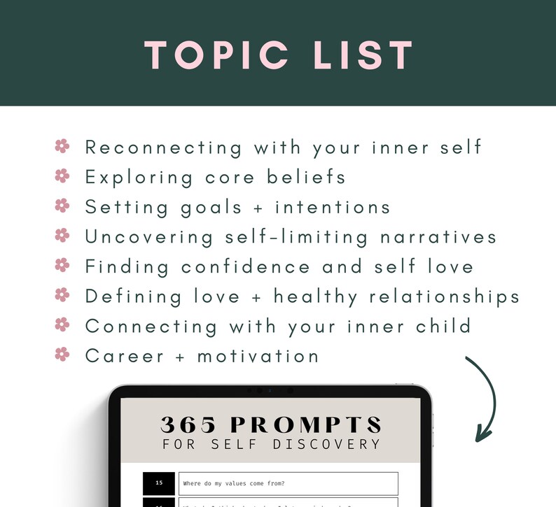 365 Journal Prompts for Self-discovery | Shadow Work | Self Reflection ...