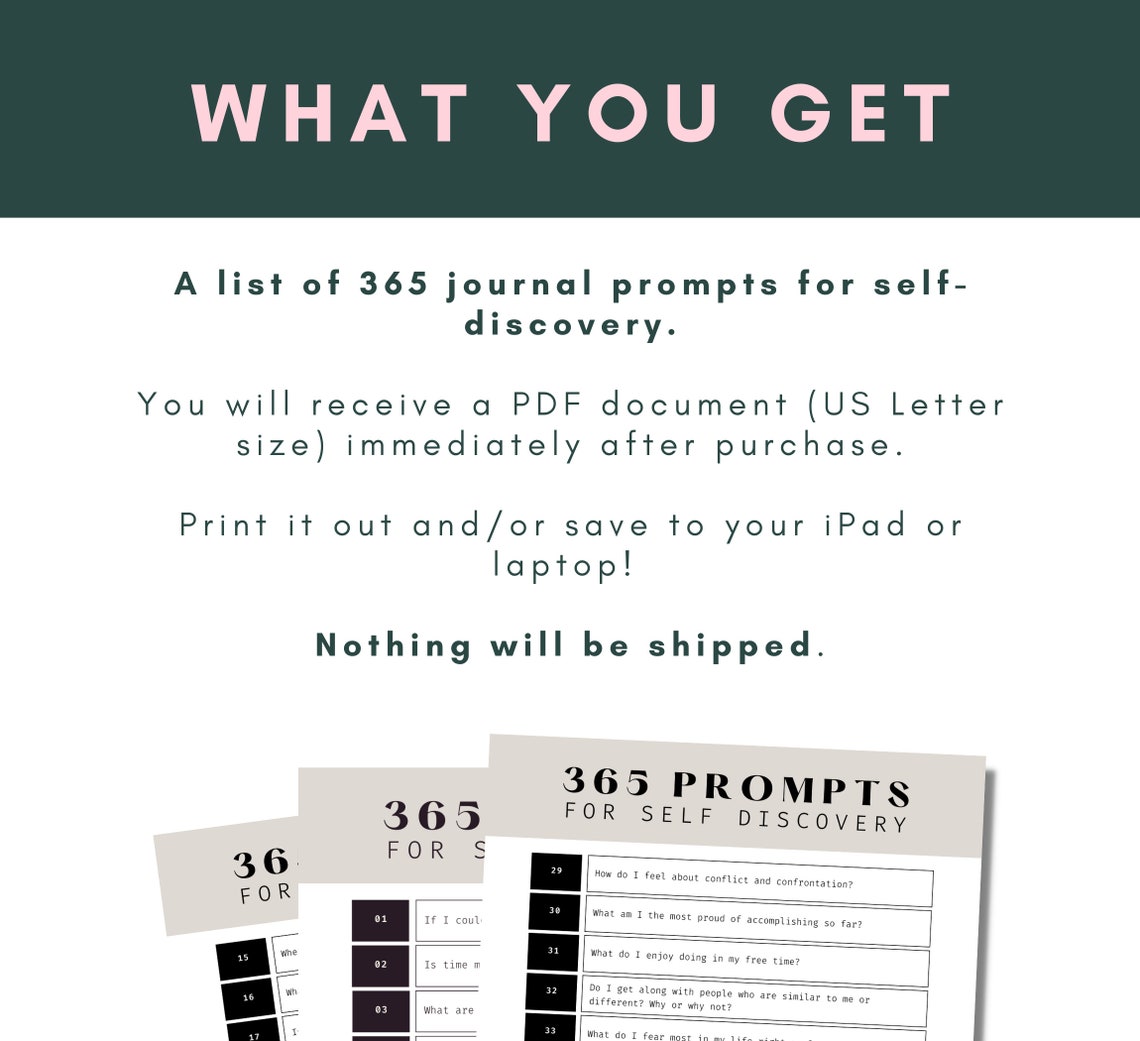 365 Journal Prompts for Self-discovery Shadow Work Self Reflection ...