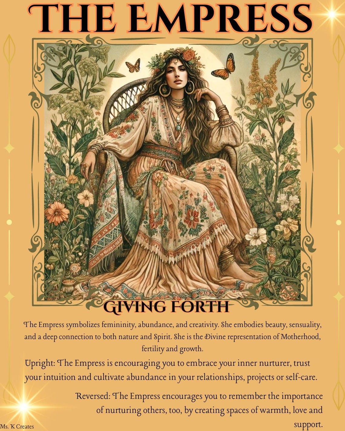 Digital Tarot Poster, the Empress, Printable Poster, Card, Png File ...
